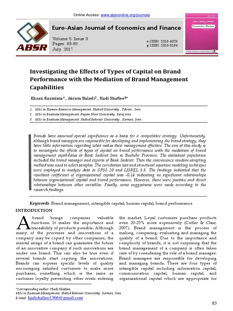 Euro-Asian Journal of Economics and Finance: Ehsan Razminia, Akram ...