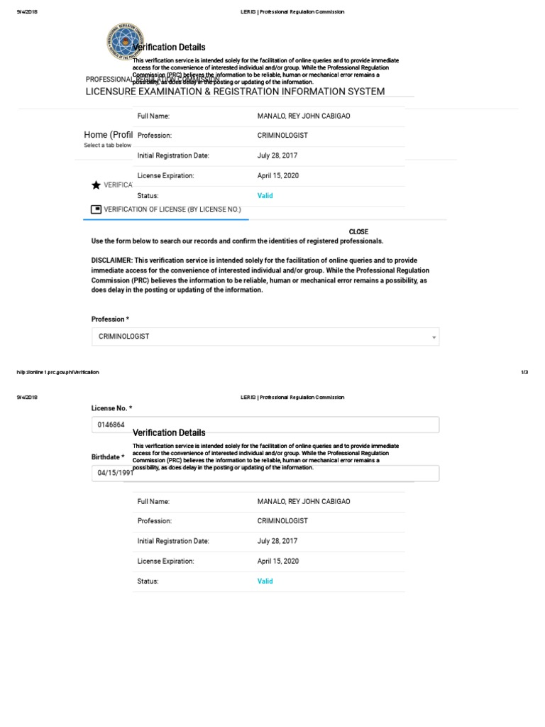 LERIS _ Professional Regulation Commission | Licensure | Intellectual Works