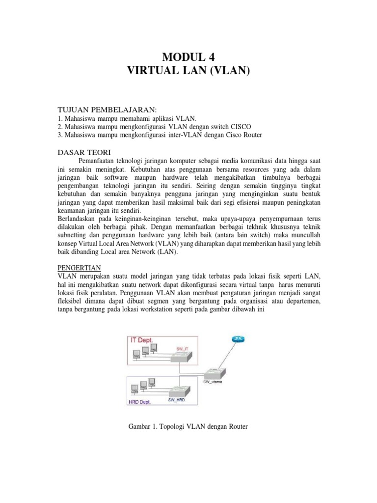 JOBSHEET 6 VLAN (Virtual LAN) | PDF