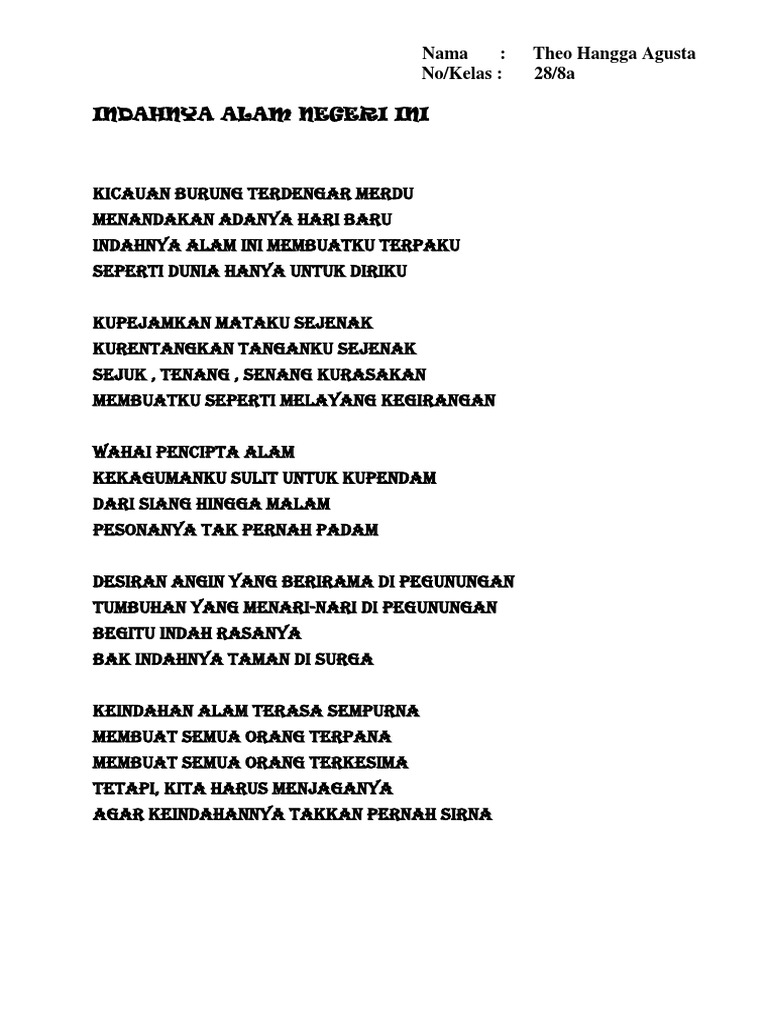 Indahnya Alam Negeri Ini | PDF