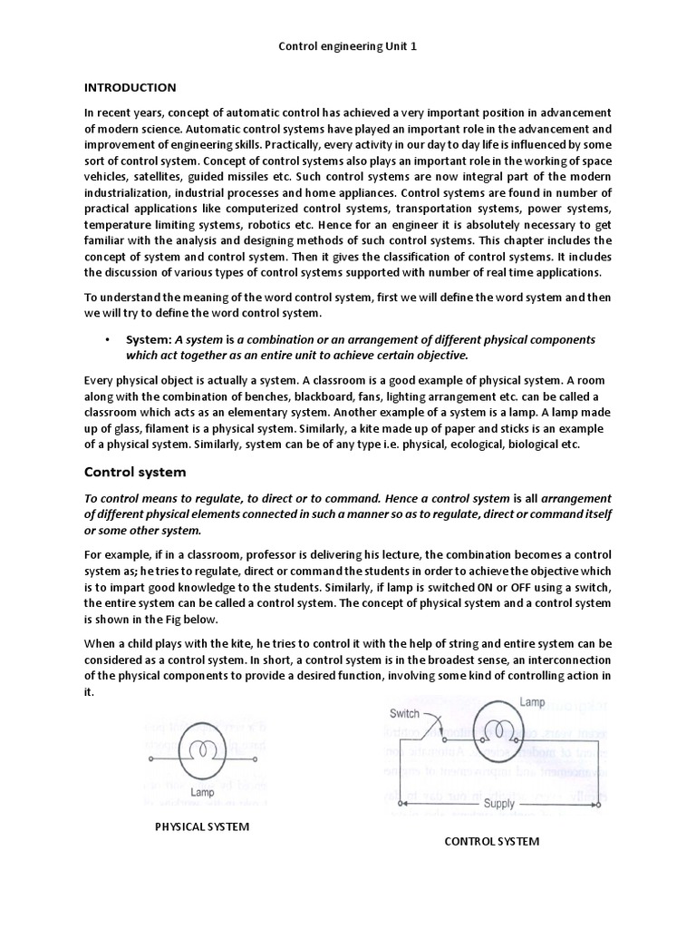 Introduction PDF | PDF | Control Theory | Feedback
