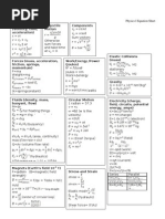 Igcse Physics All Formulas | PDF | Force | Mass