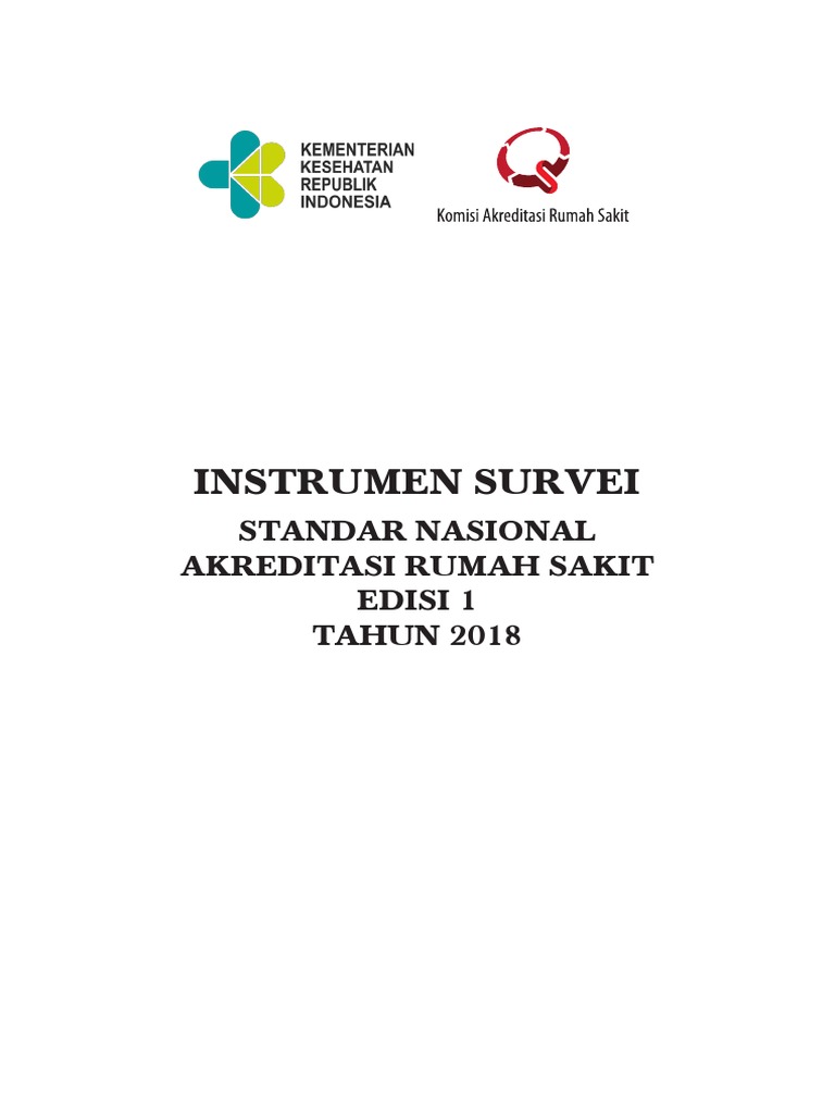 Instrumen Survey Akreditasi Rs Snars 2018 PDF | PDF