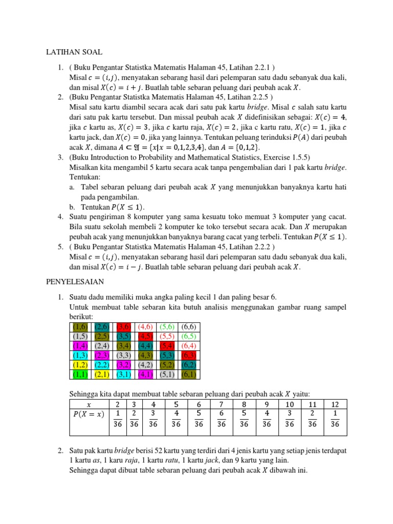 Statmat Soal 1 | PDF