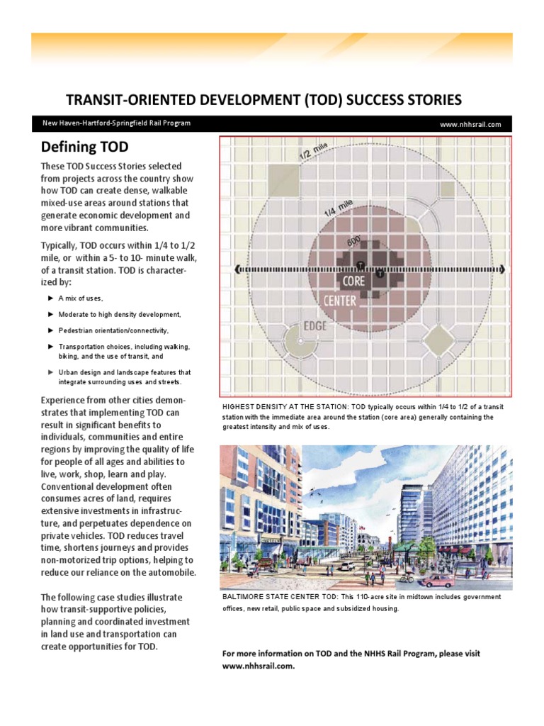 TOD Success Stories and Benefits | PDF | Public Transport | City