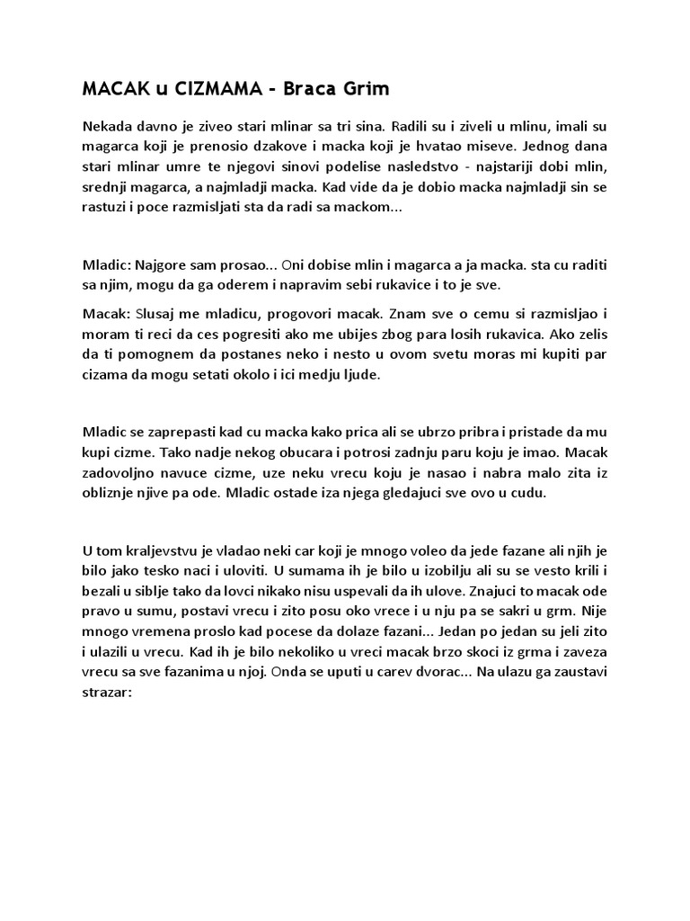 Macak U Cizmama 01 | PDF Macak U Cizmama 01 | PDF