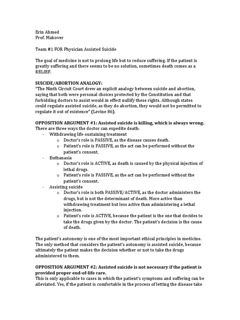 Ethical Perspectives on Assisted Suicide | PDF | Bioethics | Mental Health