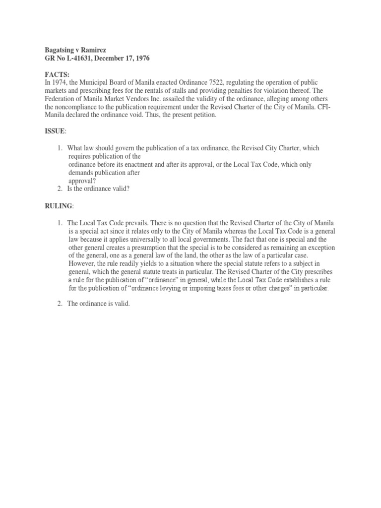 Publication Requirements for Tax Ordinances: The Local Tax Code ...