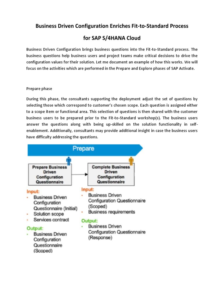 Business Driven Configuration Enriches Fit-to-Standard Process For SAP S/4HANA Cloud | PDF | Sap ...