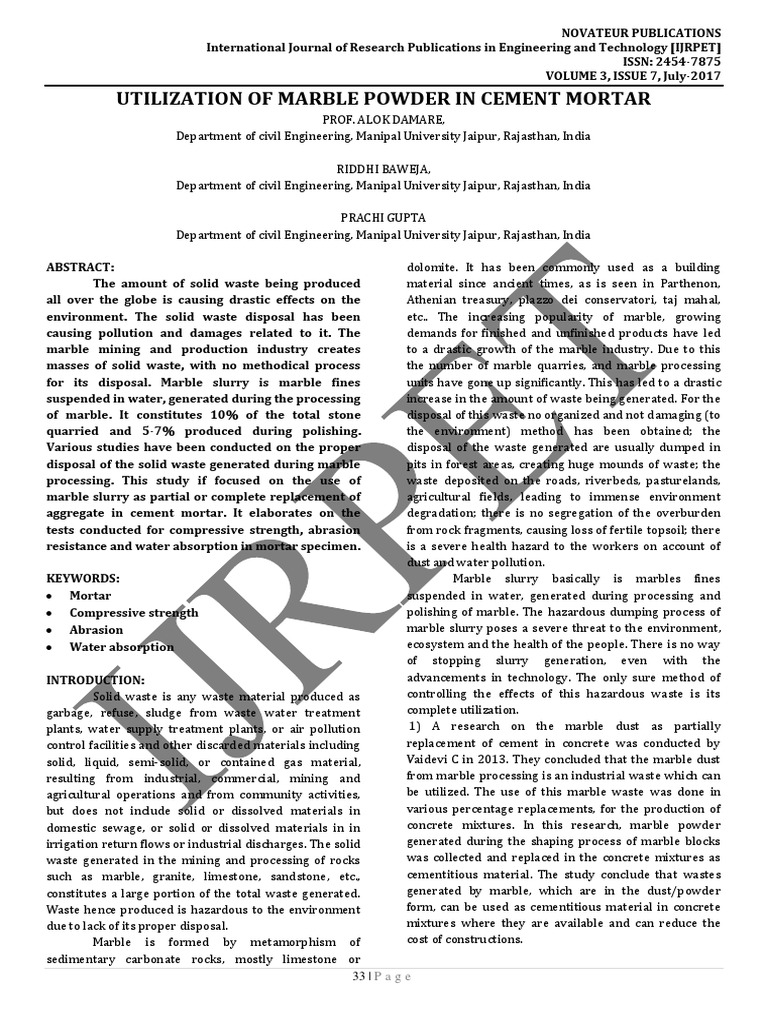 Cement Mortar Pdf Construction Aggregate Concrete