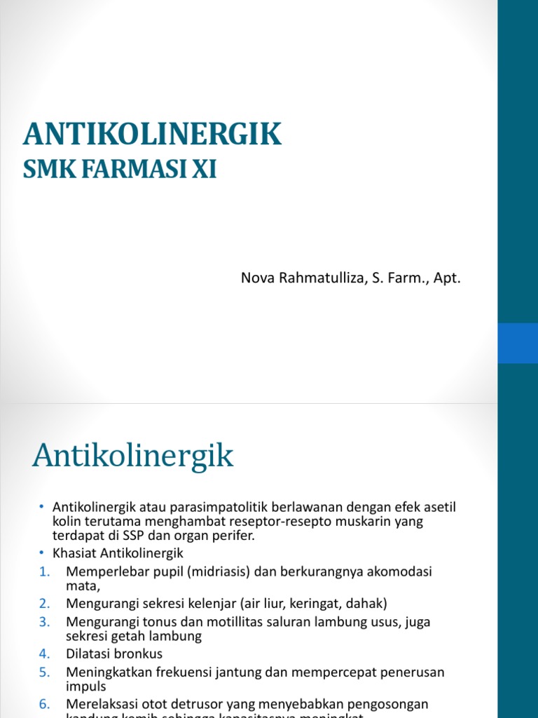 Antikolinergik | PDF