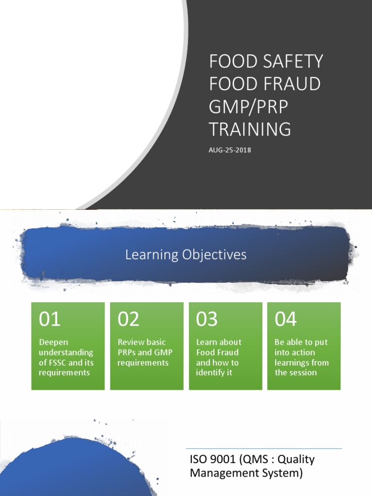 A Comprehensive Overview of Food Safety Prerequisite Programs and Good ...