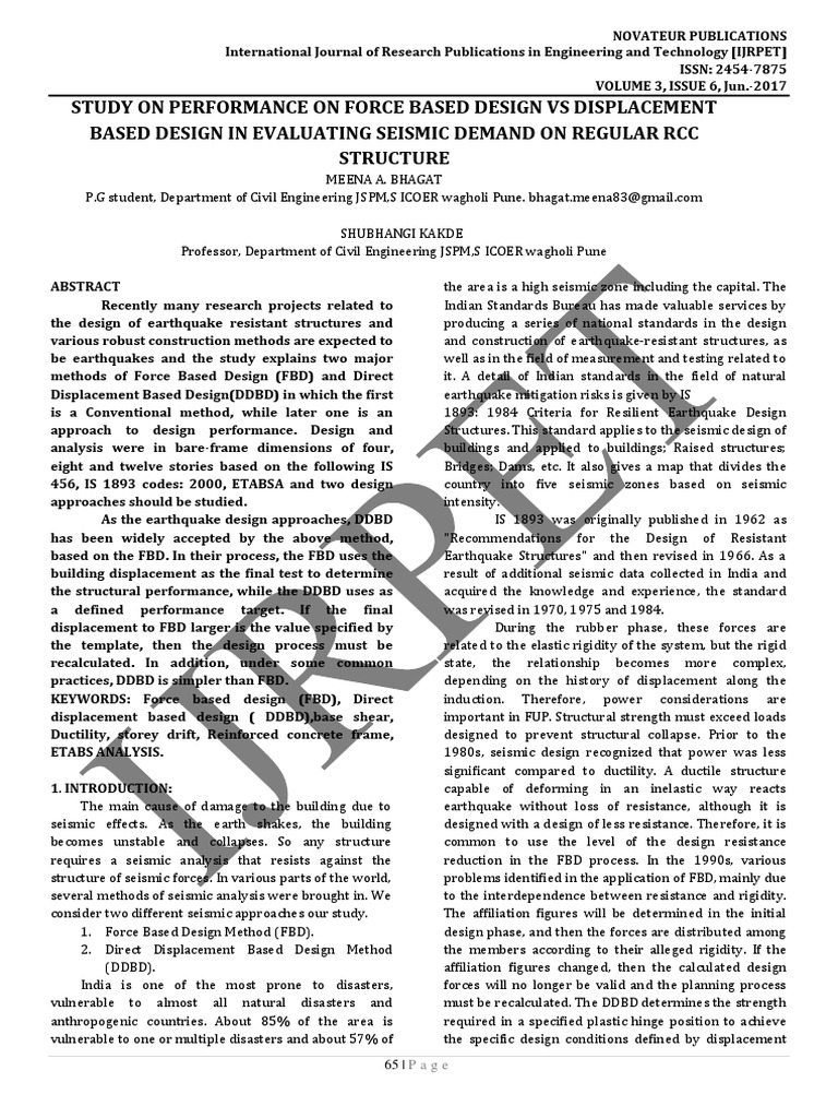 RCC Structure Design | PDF | Earthquakes | Design