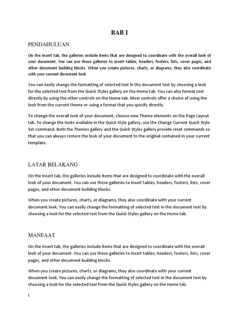 Pendahuluan: Bab I | PDF | Page Layout | Computing
