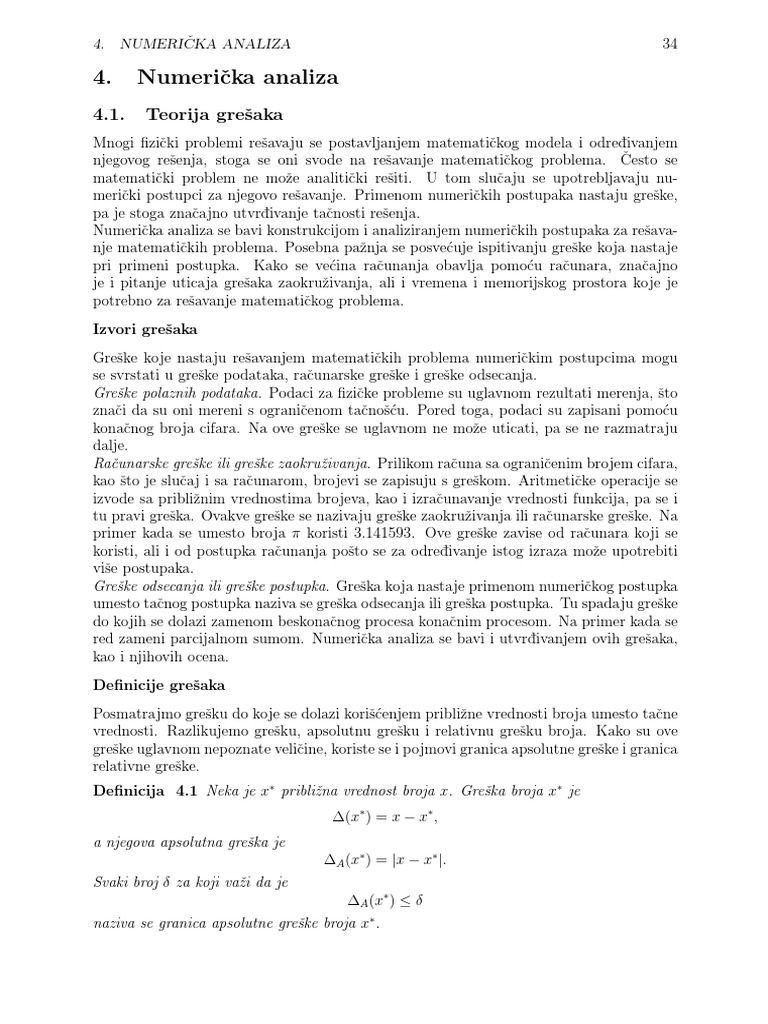 Numericka Analiza PDF | PDF