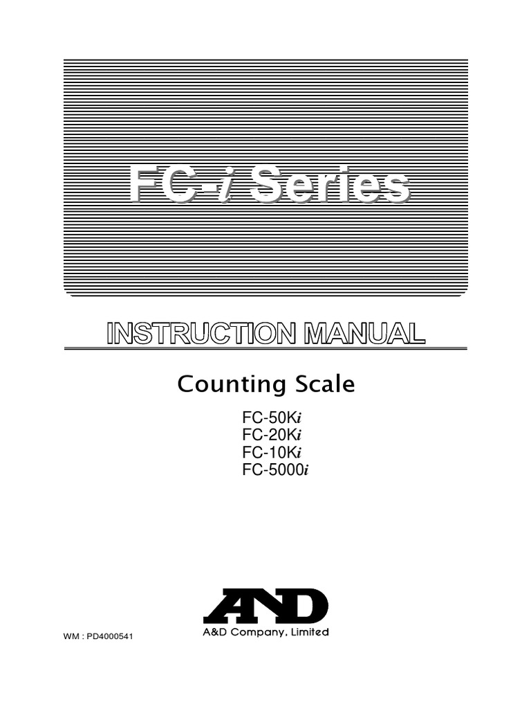 Counting Scale: FC-50Ki FC-20Ki FC-10Ki FC-5000i | PDF | Weight ...
