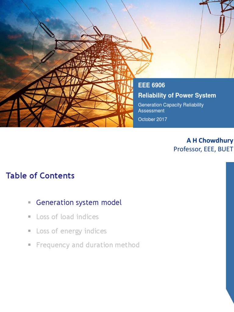 Power System Reliability Analysis | PDF | Rounding | Reliability Engineering