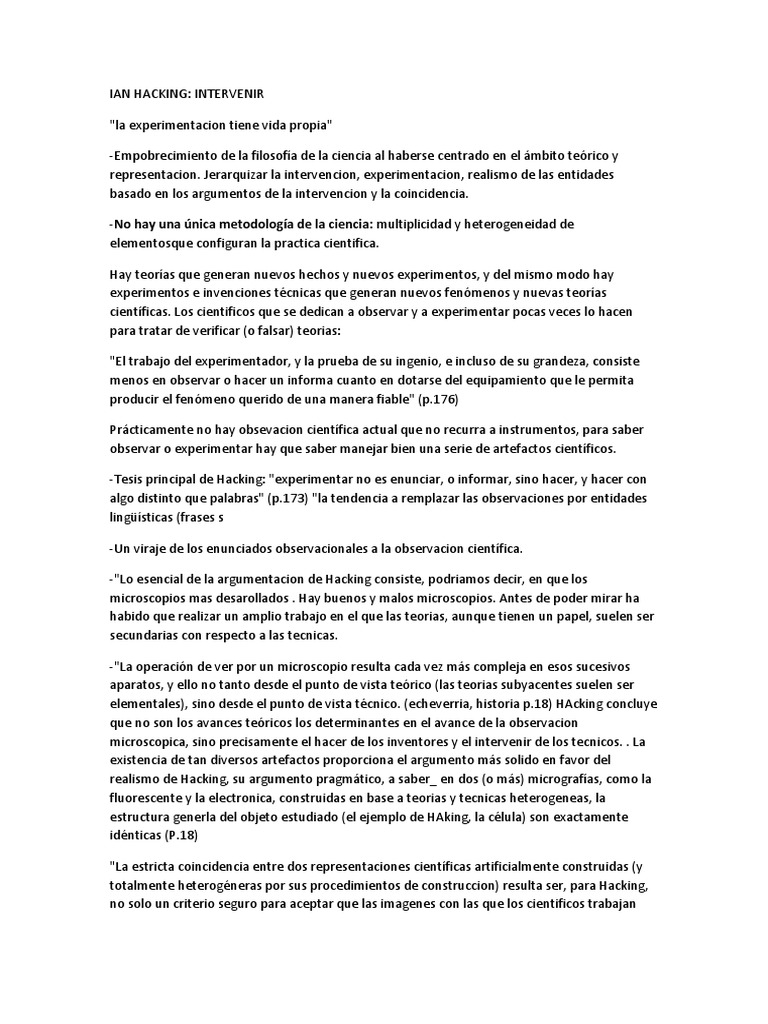 Ian Hacking | PDF | Realismo filosófico | Science