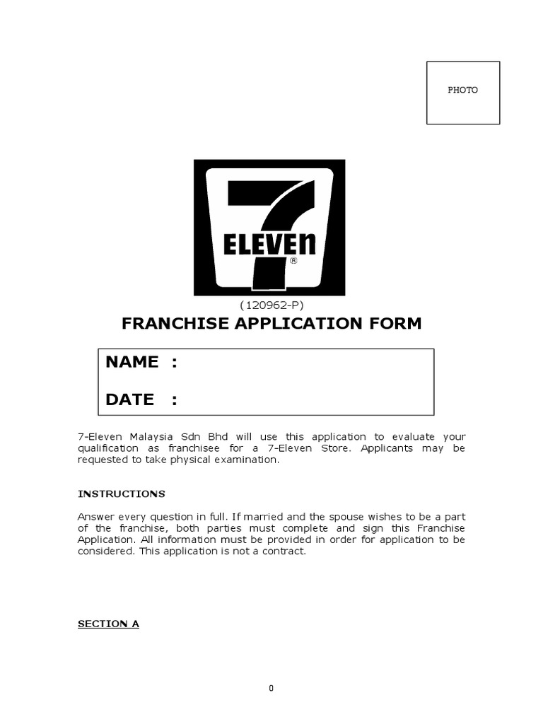 Franchise Application Form | PDF | Franchising | Loans