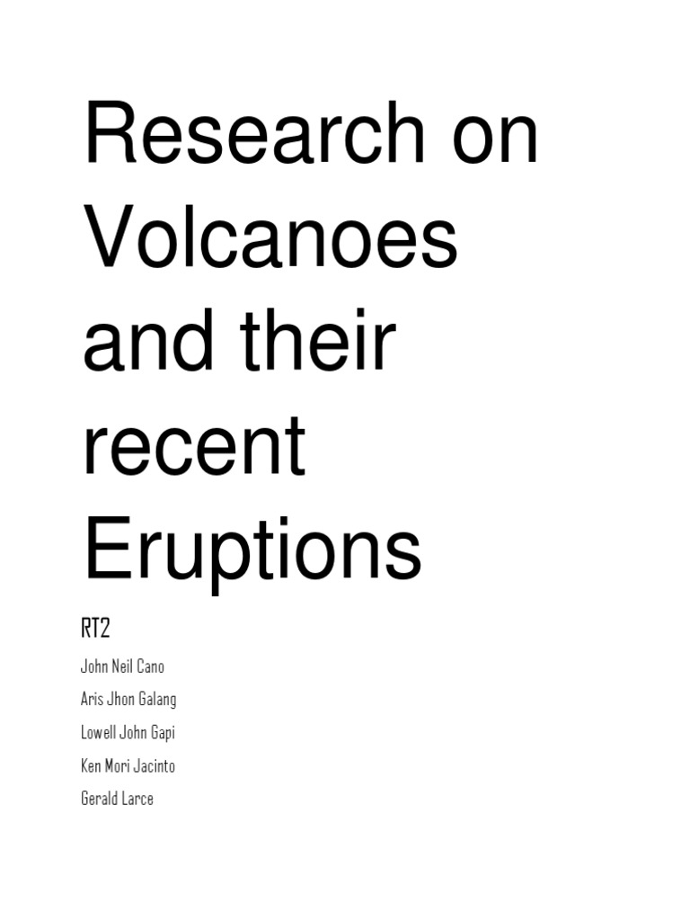 Volcano Research and Eruptions | PDF | Volcanology | Natural Hazards