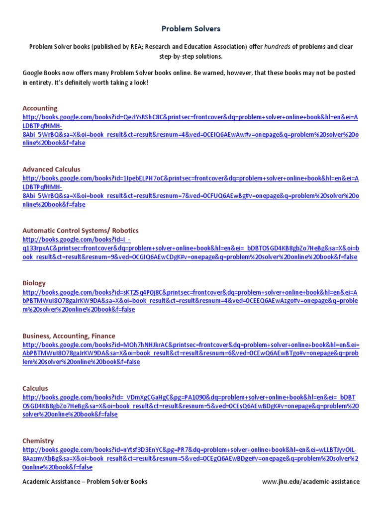 Problem Solvers: Accounting | PDF | Applied Mathematics | Analysis