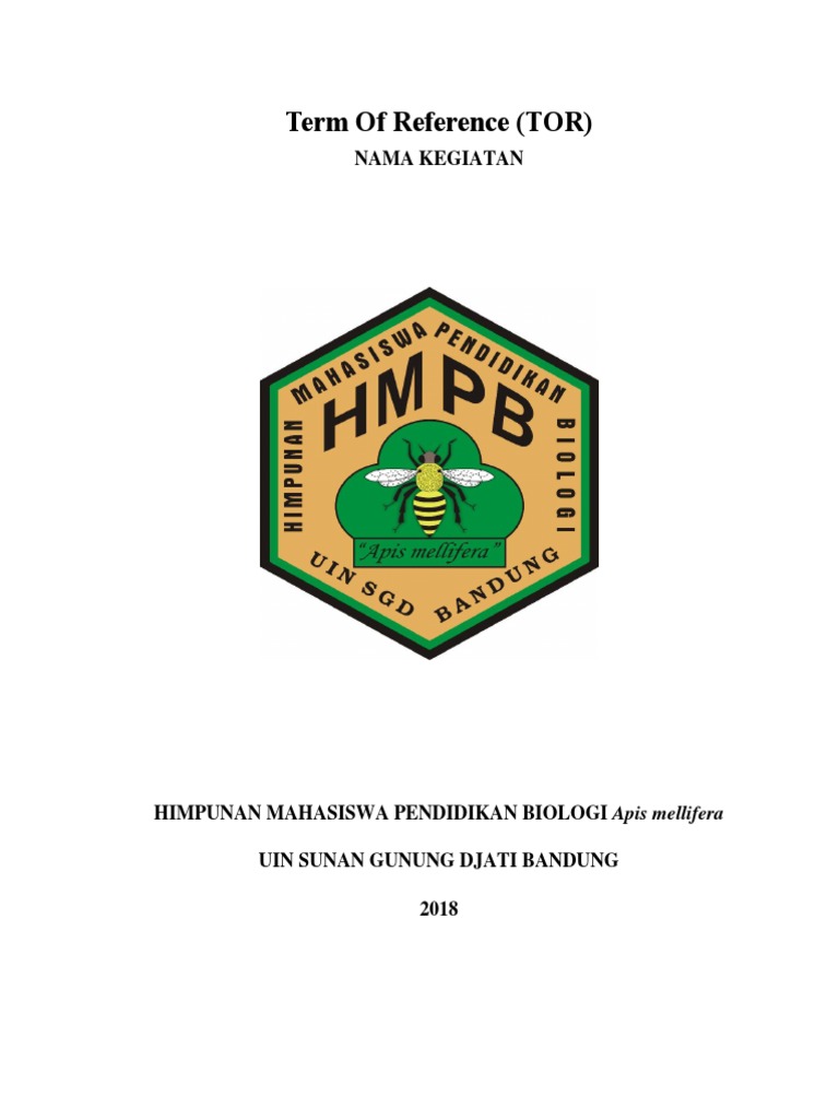 Format TOR Kegiatan | PDF