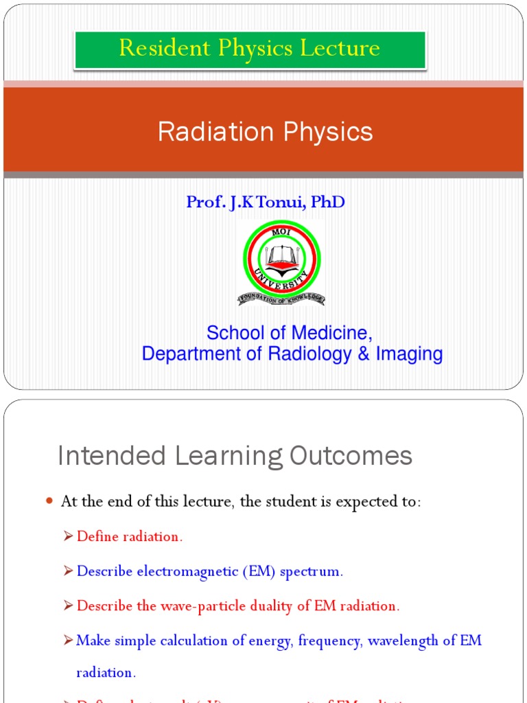 Lecture 2 Radiation and Atom | PDF | Electronvolt | Electromagnetic Radiation