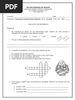 Avaliação de História e Geografia 3º Ano | PDF | Brasil | Portugal