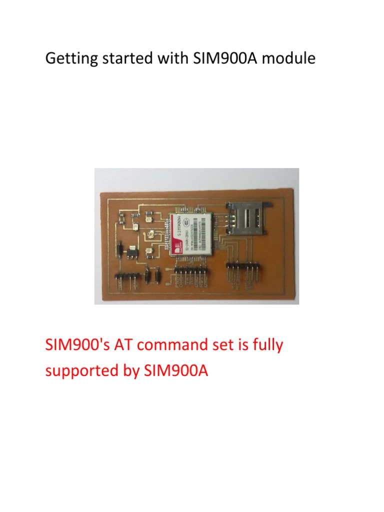 SIM900A Module Setup Guide | PDF