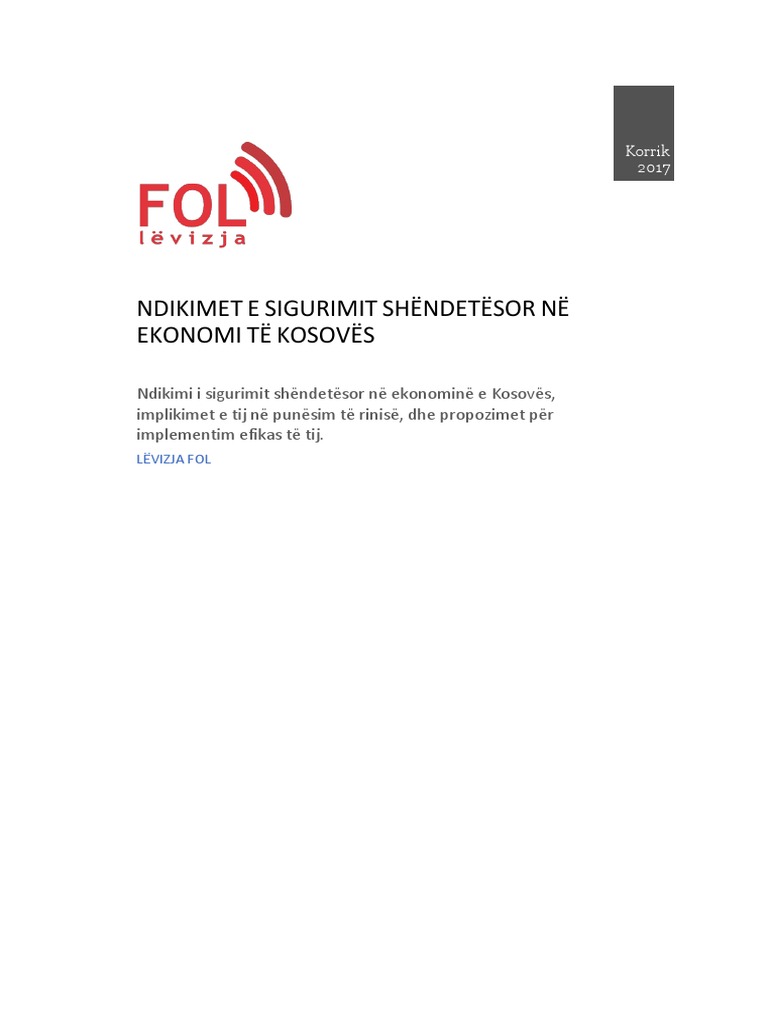 Ndikimet e Sigurimeve Shendetesore Ne Punesim | PDF