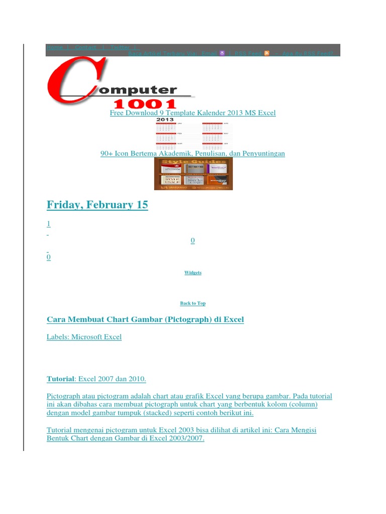 Cara Membuat Pictogram di Excel | PDF | Karier & Perkembangan | Komputer
