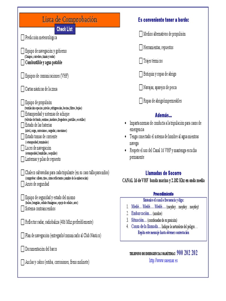 Checklist Buques | PDF | Barcos | Transporte de agua
