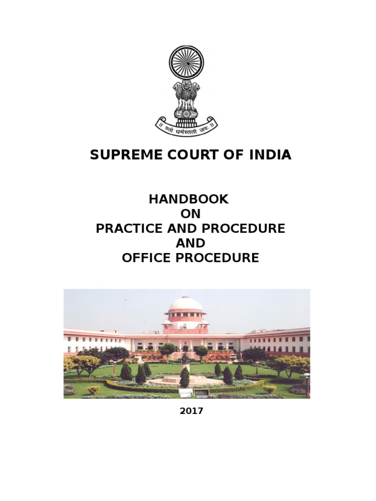 Supreme Court Procedure and Office Procedure 2017 (FINAL) | PDF ...