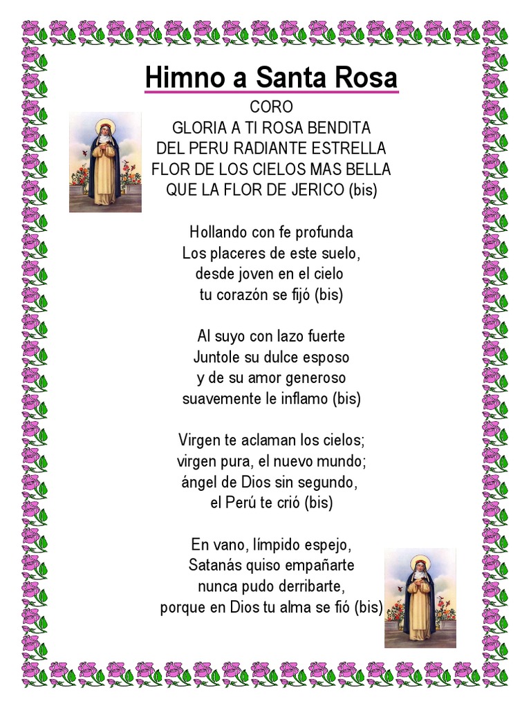 Himno A Santa Rosaaa | PDF | Arte