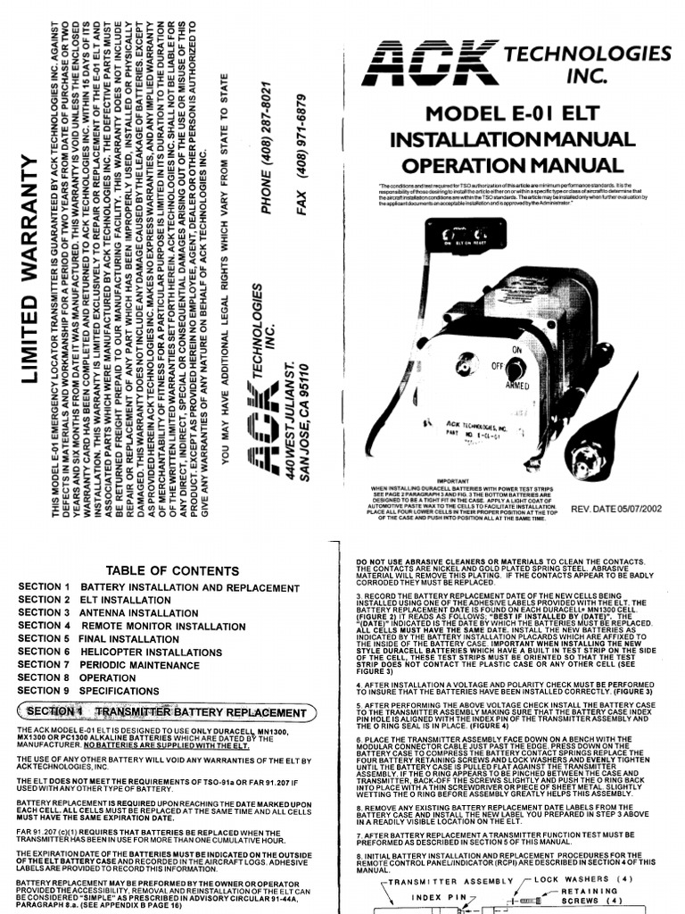 Elt Ack 01 Manual de Instalacion | PDF