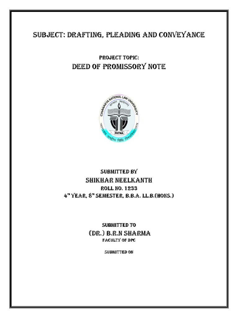 DPC | PDF | Promissory Note | Negotiable Instrument