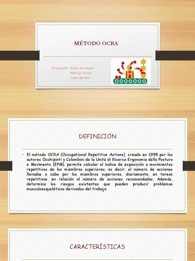 MÉTODO OCRA | Codo | Mano