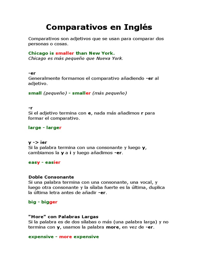 Adjetivo comparativo