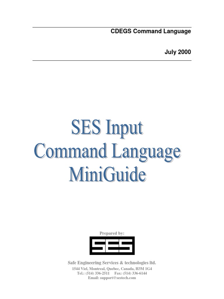 Ses-Cdegs 2k - Miniref | PDF | Teaching Mathematics