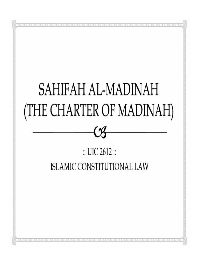 Constitution of Madinah | PDF | Medina | Muhammad