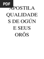 Apostila Qualidades de Ogún e Seus Orôs 1 | PDF | Santeria | Ferro