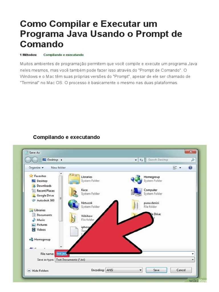 Como Compilar e Executar Um Programa Java Usando o Prompt de Comando | Compilador | Microsoft ...