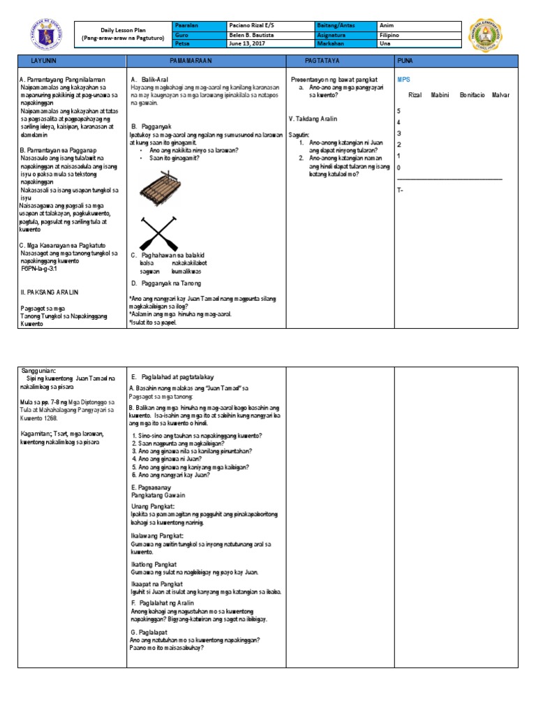 Q1 Week 2 - Filipino DLP | PDF