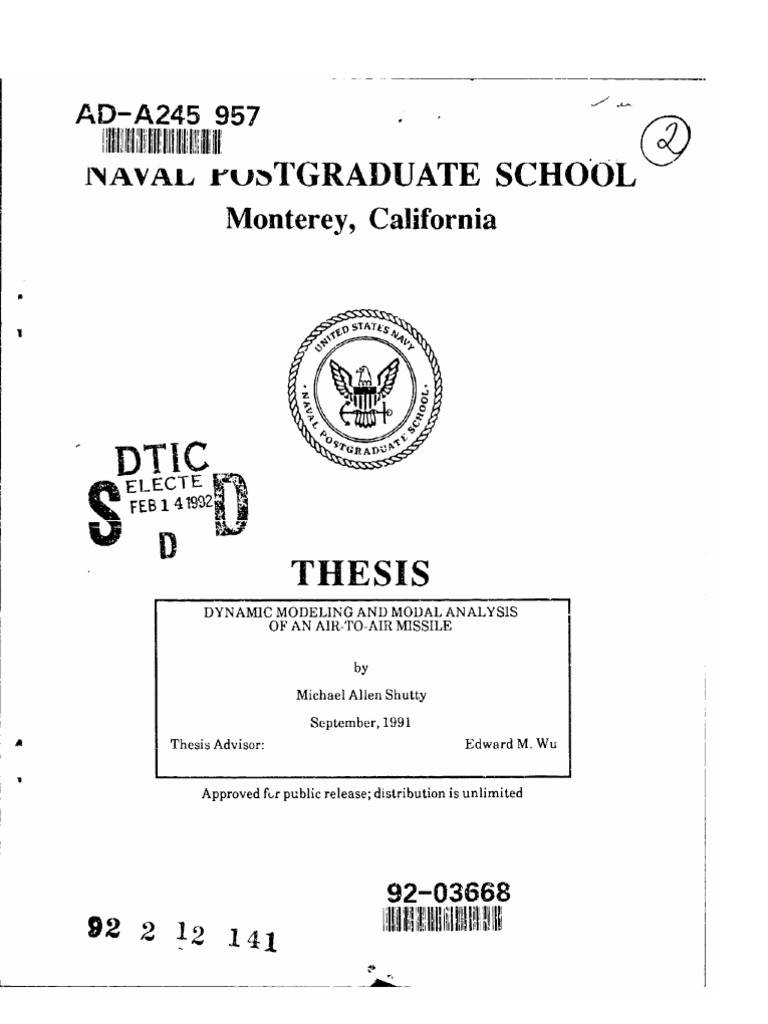 Dynamic Modeling and Modal Analysis of An Airtoair Missile | PDF
