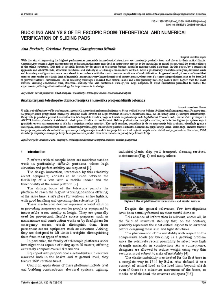 Buckling Análysis of Telescopic Boom PDF | PDF | Buckling | Bending