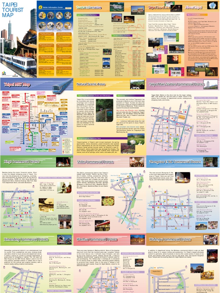 Taipei Tourist Map | PDF | Taipei | Tourism