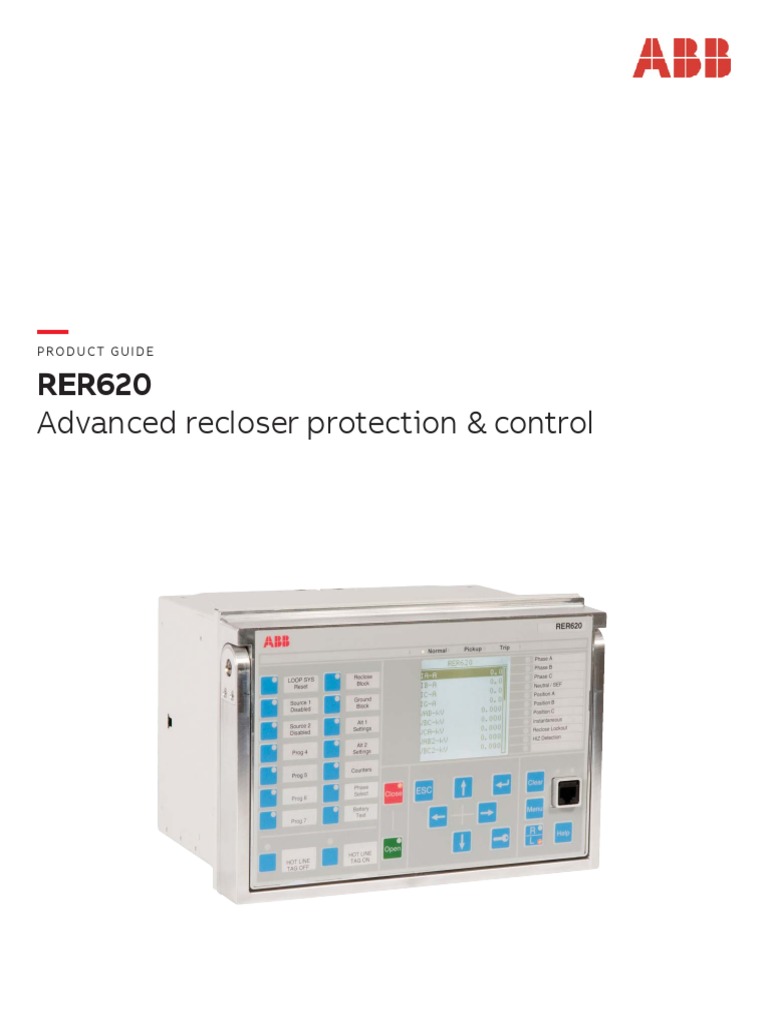 RER620 Product Guide 1MAC301920-PG Rev D II | PDF
