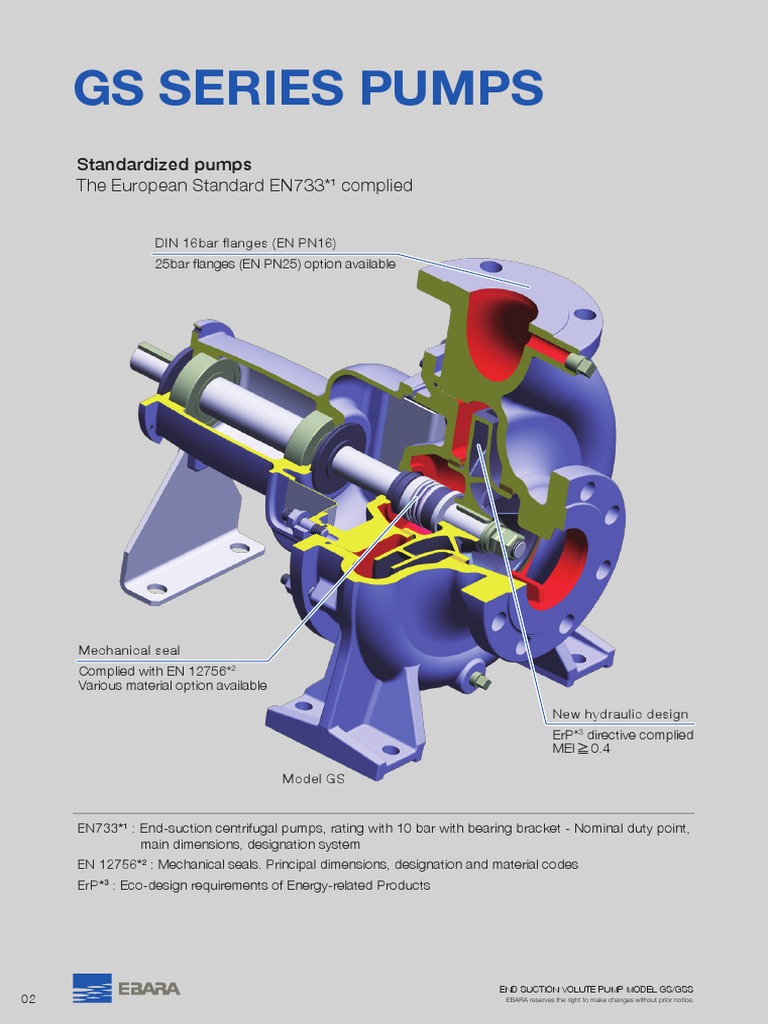 Ebara GS Contents | PDF | Pump | Bearing (Mechanical)