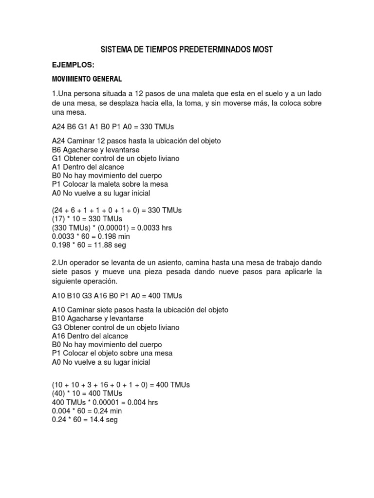 Sistema De Tiempos Predeterminados Most Pdf Ajedrez Violencia