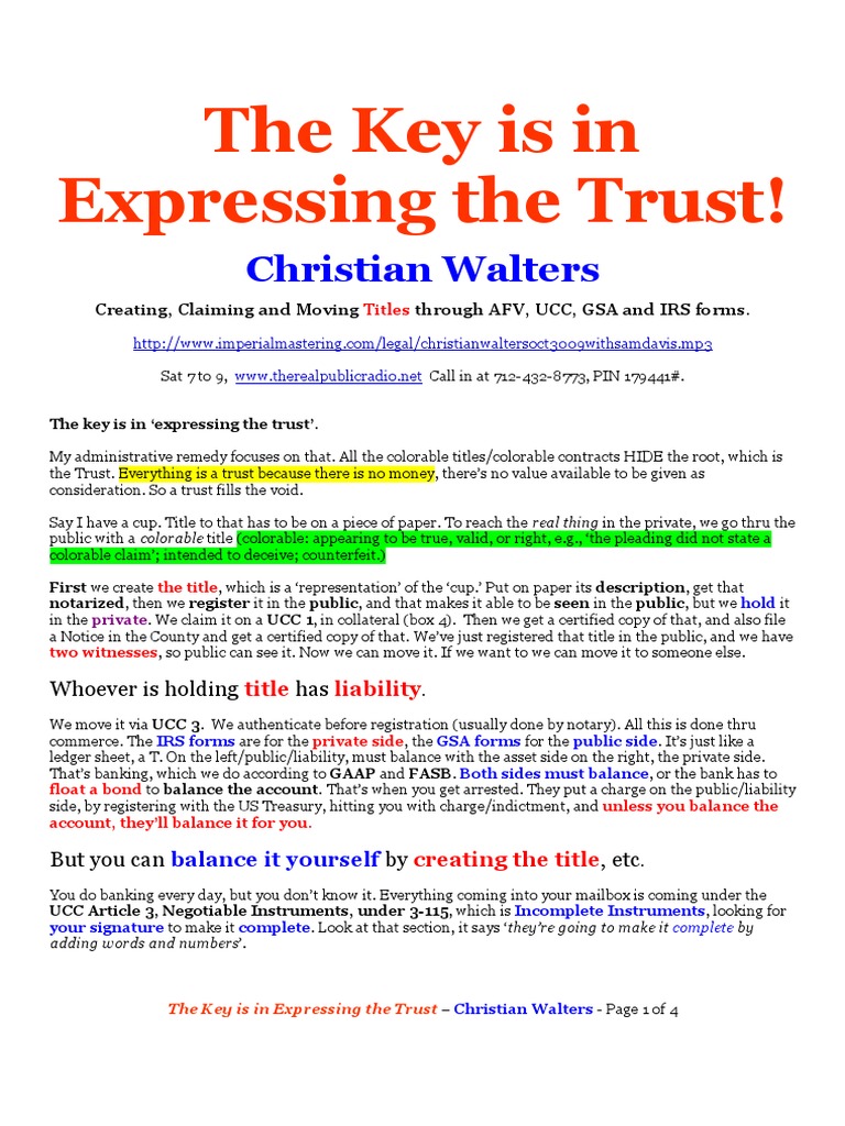 Expressing the Trust: Key Insights | PDF | Trust Law | Trustee